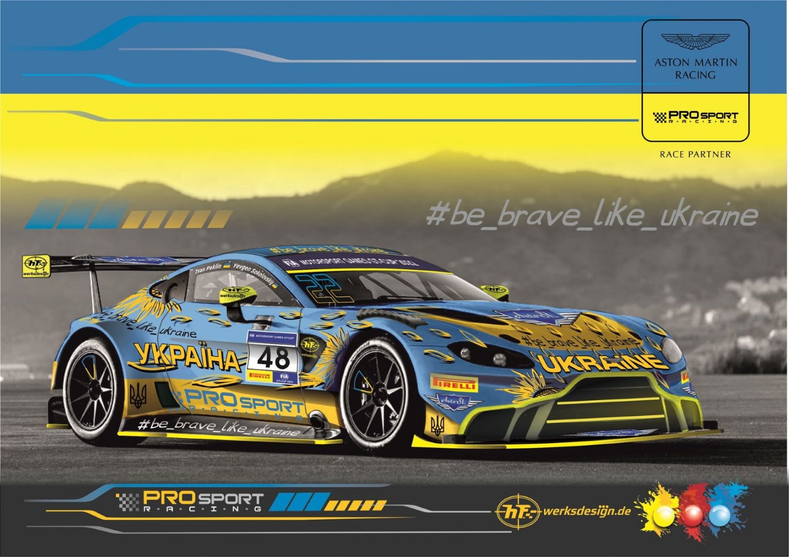 Be brave like Ukraine - PROsport Racing enters Aston Martin Vantage GT3 in FIA Motorsport Games ...